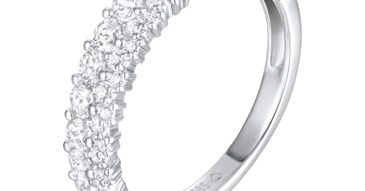 Two Row Ring - Round Diamond | E.R. Sawyer Jewelers