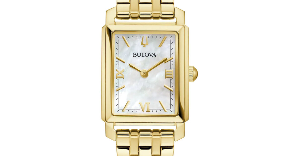 Sutton Watch - Gold-Tone Rectangular Case | E.R. Sawyer Jewelers