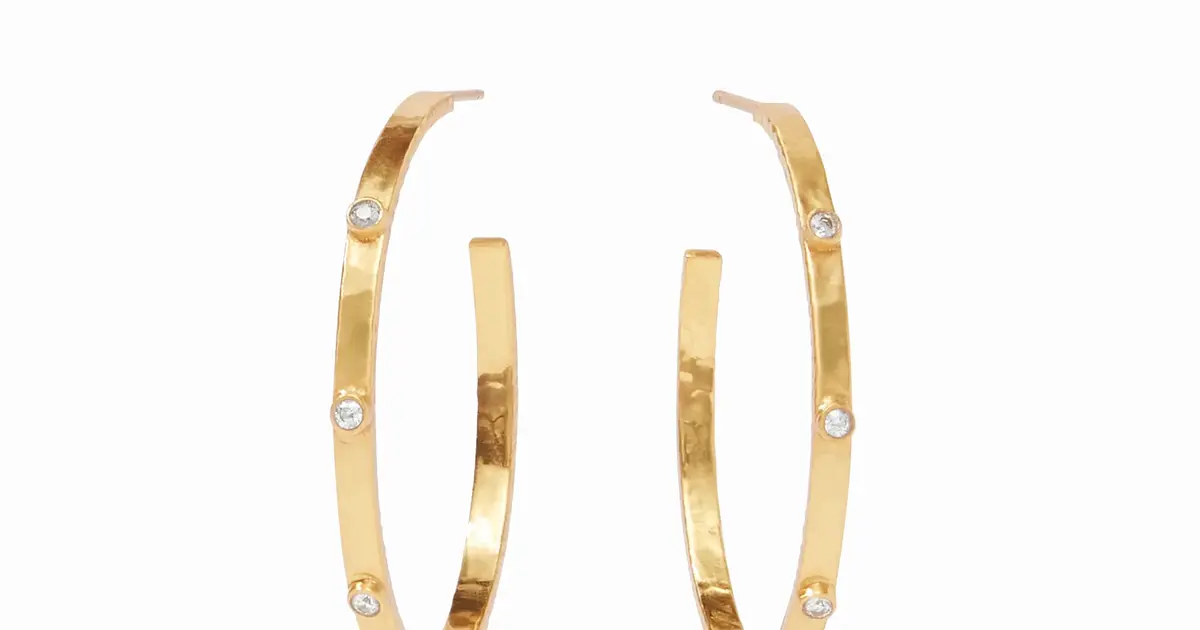 Crescent Stone Hoop | E.R. Sawyer Jewelers