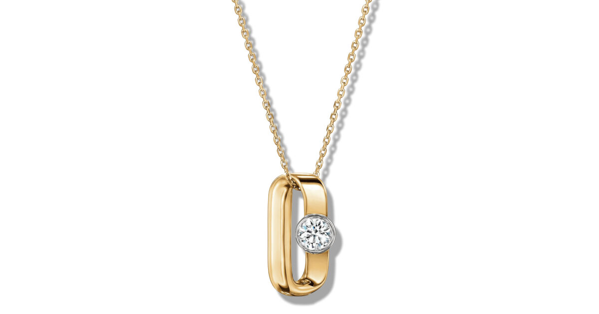 INSIDE/OUT Single Diamond Pendant Necklace | E.R. Sawyer Jewelers